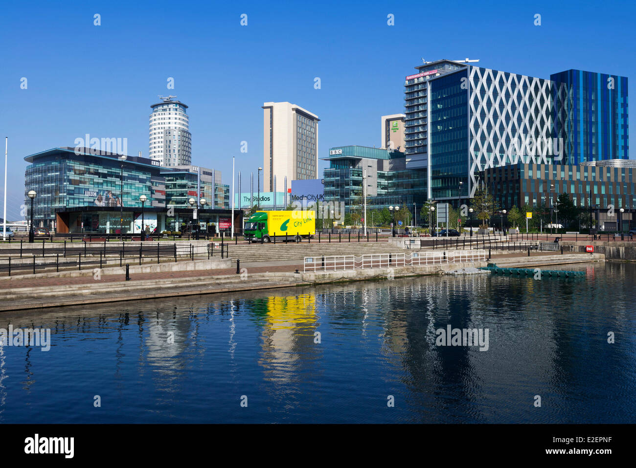 United Kingdom, Manchester, the Quays area on the Manchester ship canal ...