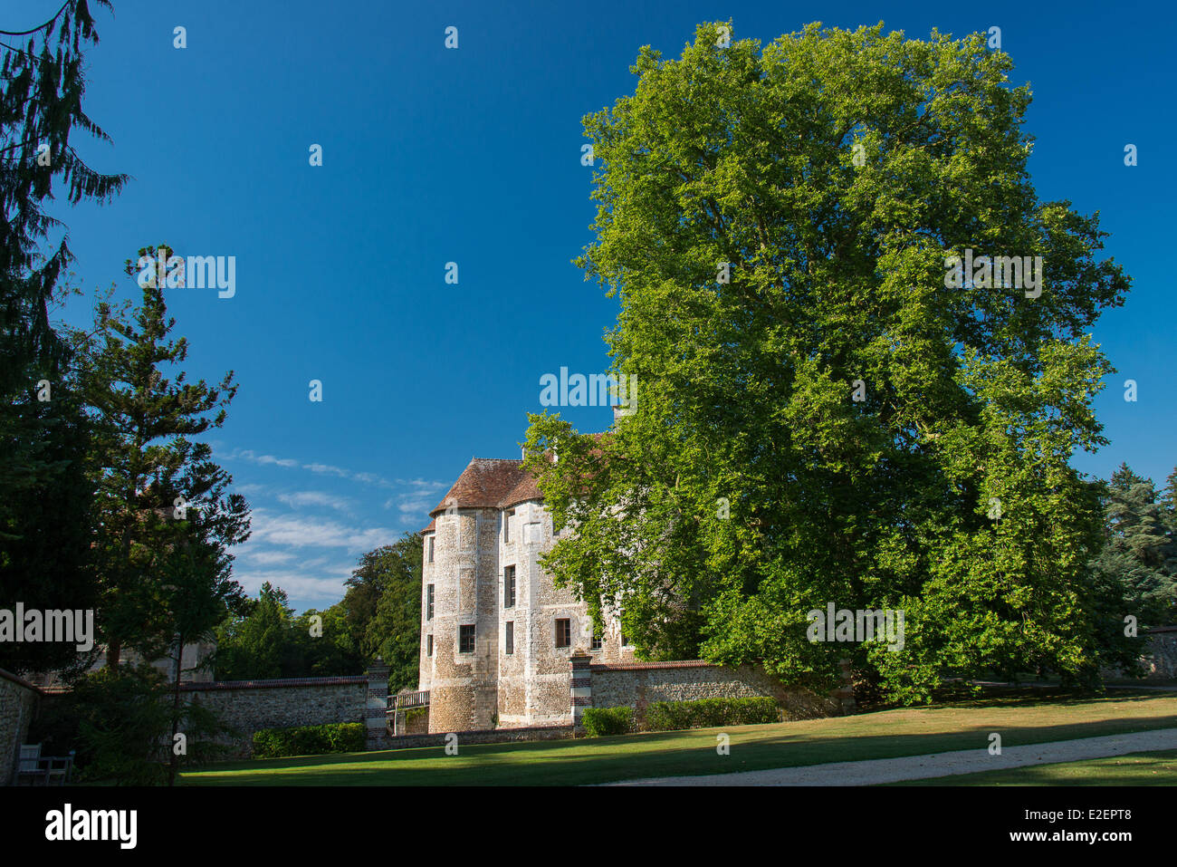 France, Eure, Harcourt, Chateau d'Harcourt, the 12th century fortress ...