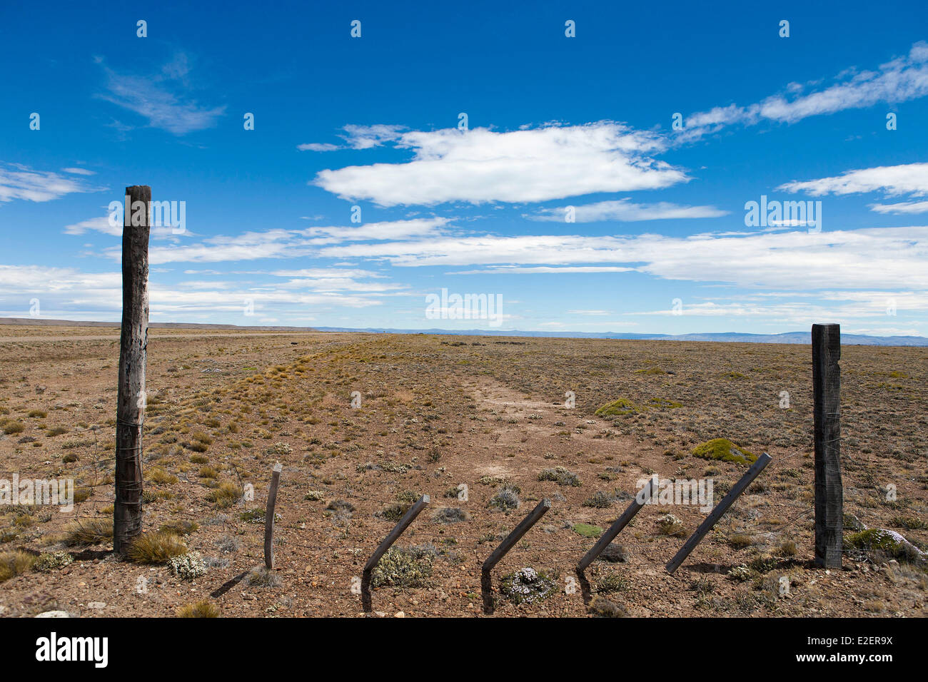 Argentina, Patagonia, Santa Cruz province, landscape of pampa along ...