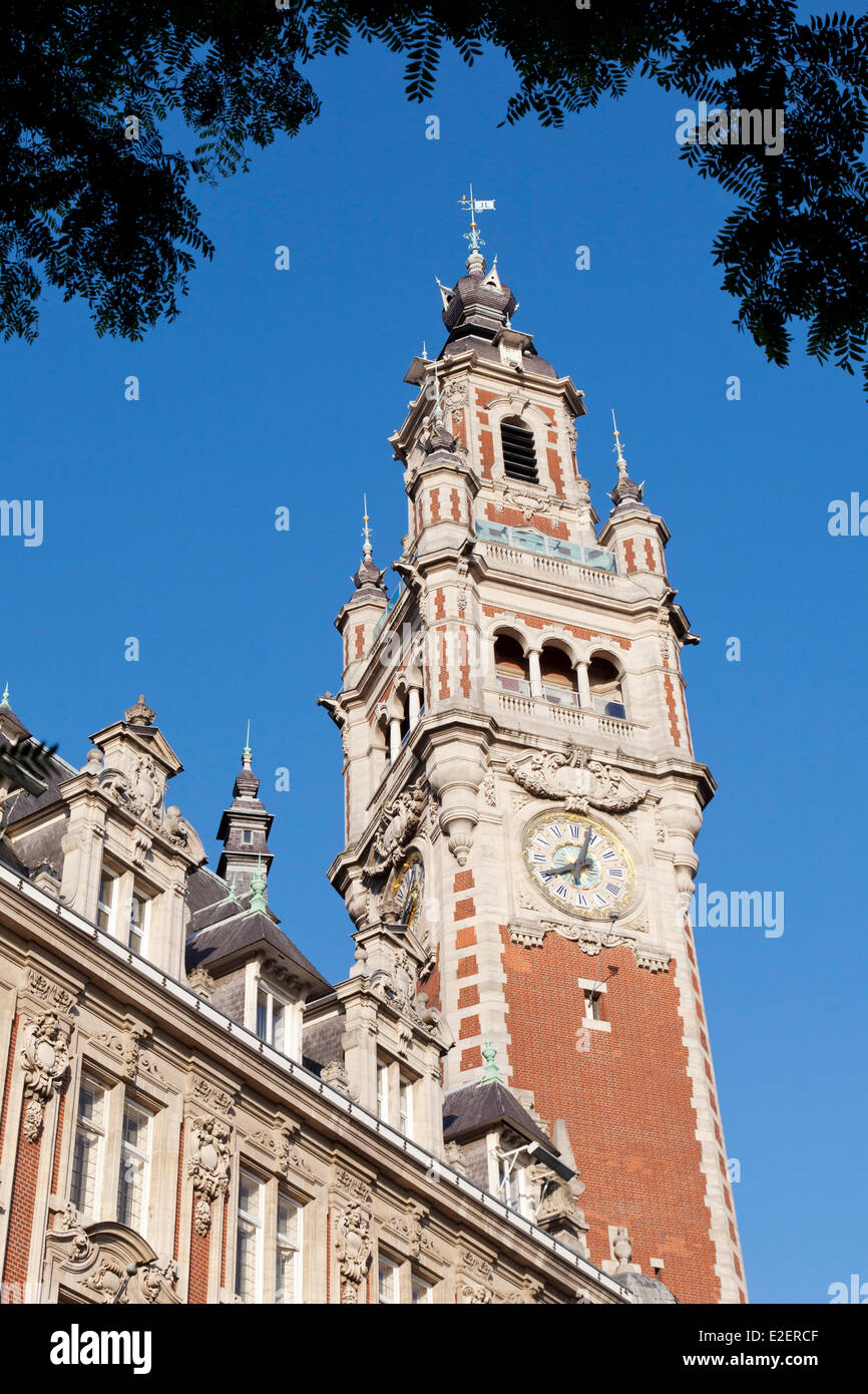 France, Nord, Lille, belfry of the Chamber of Commerce and Industry of ...