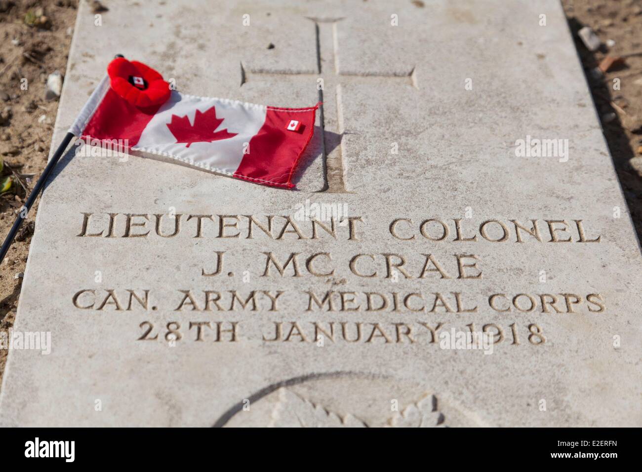 France, Pas de Calais, Wimereux, Communal Cemetery, Tomb of the ...