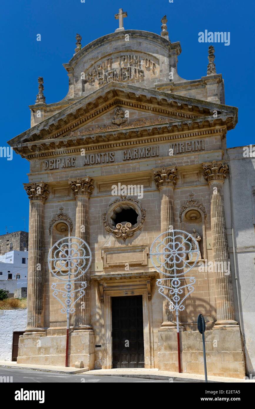 Italy, Puglia, Brindisi province, Ostuni, Church del Carmine of the ...