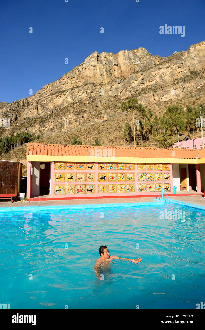 Peru, Arequipa province, Chivay, public thermal baths Stock Photo - Alamy