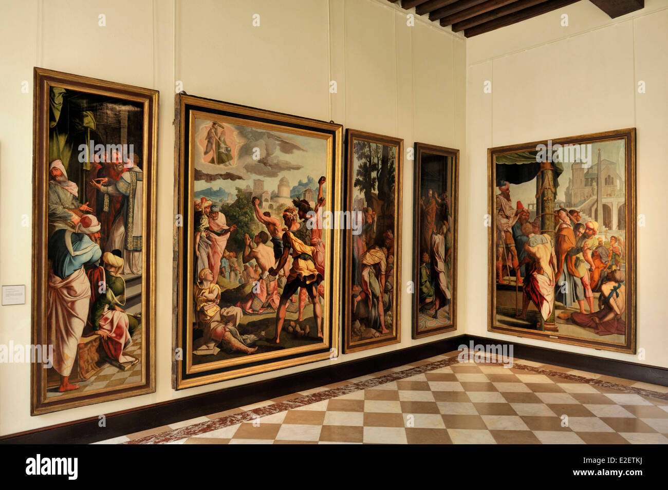 France, Nord, Douai, Chartreuse Museum, altarpiece of St. Jacques and ...