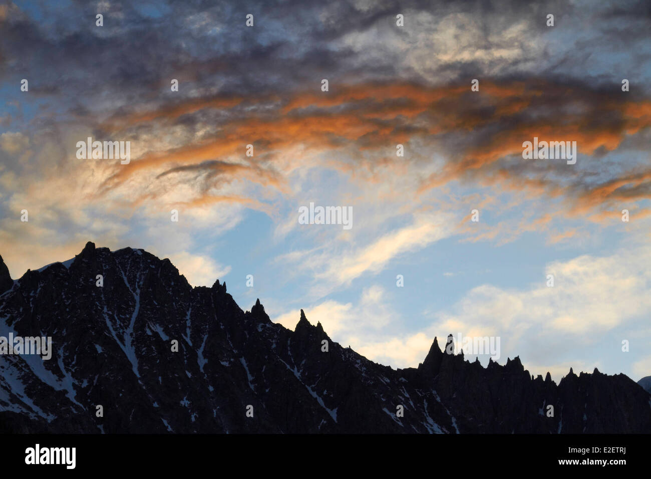 France, Haute Savoie, Chamonix Mont Blanc, the Courtes (3858m) at ...