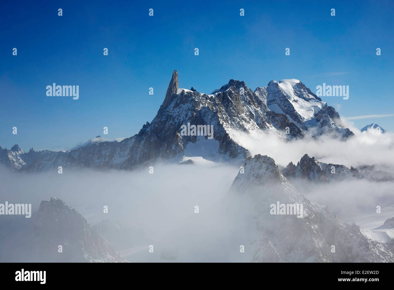 France, Haute Savoie, Chamonix Mont Blanc, the Dent du Geant (4013m ...