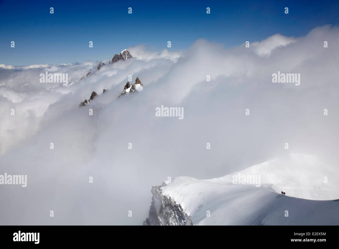 France, Haute Savoie, Chamonix, Aiguille Verte (4122m), Aiguille du ...