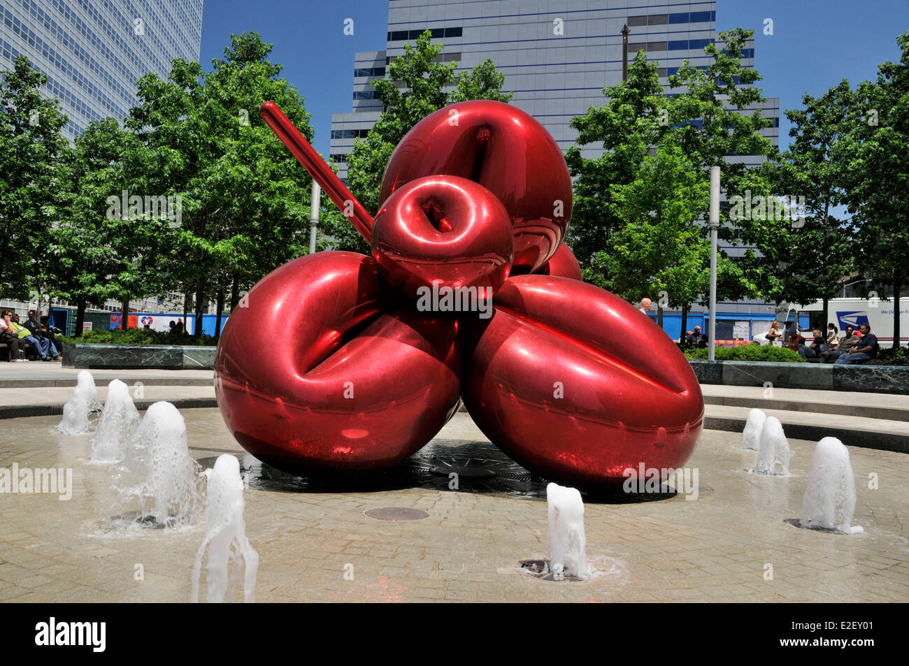 United States New York Silverstein Family Park fountain in memory of ...