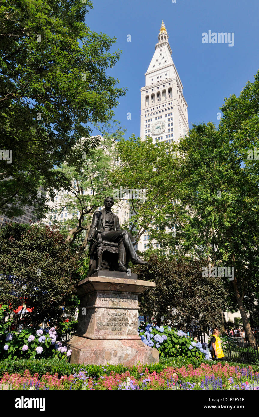 United States New York Madison Square Park statue of William H.Seward ...