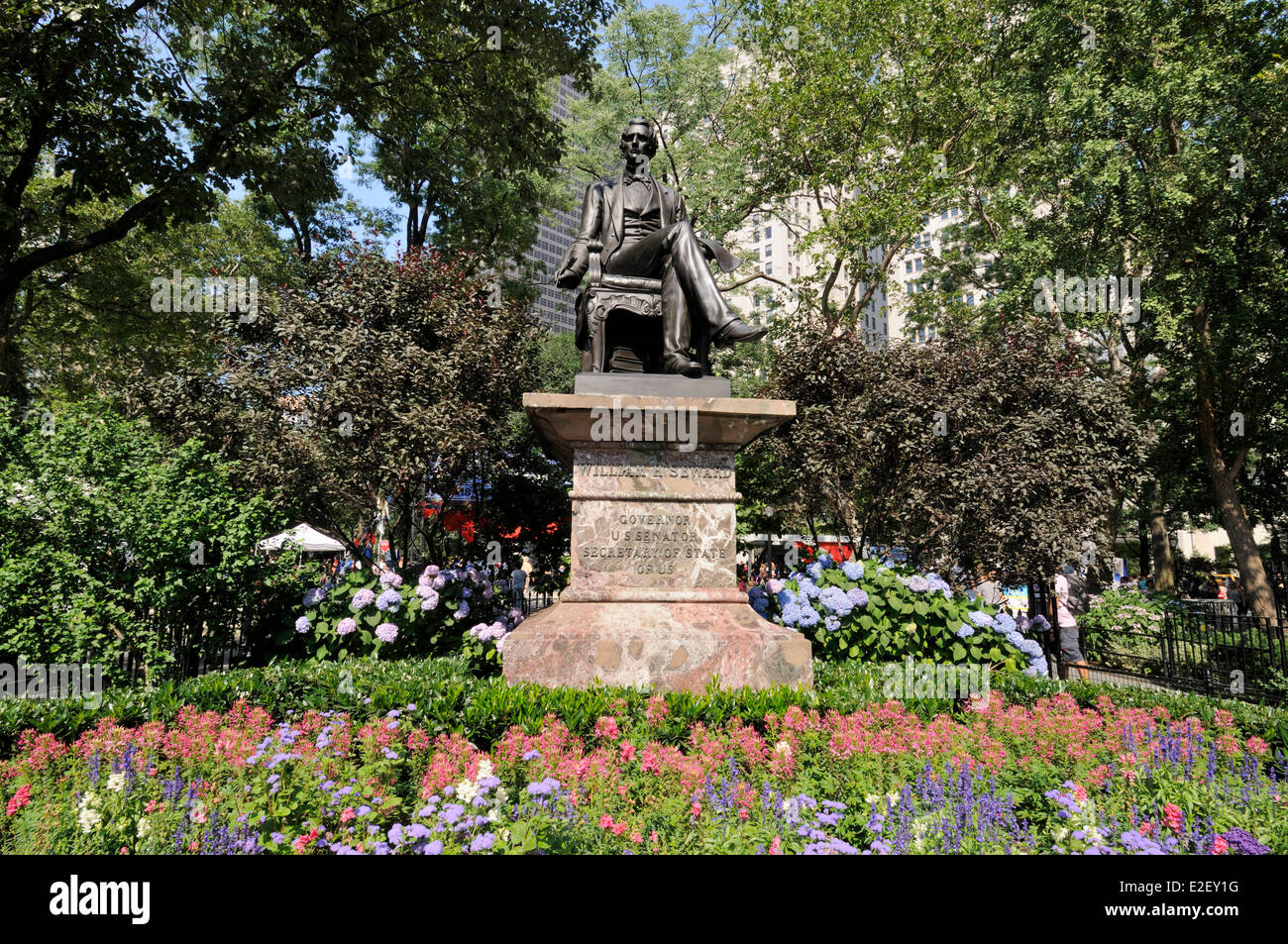 United States, New York, Madison Square Park, statue of William H ...
