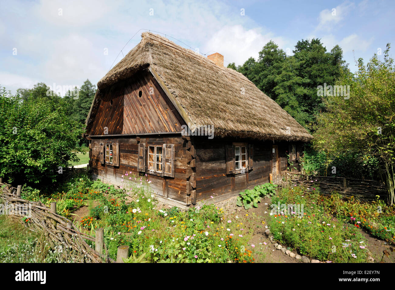 Poland, Mazovia, Sierpc, Skansen Polish rural village reconstituted ...