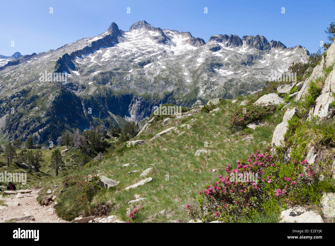 France, Hautes Pyrenees, Aragnouet, Neouvielle massif, Neouvielle peak ...