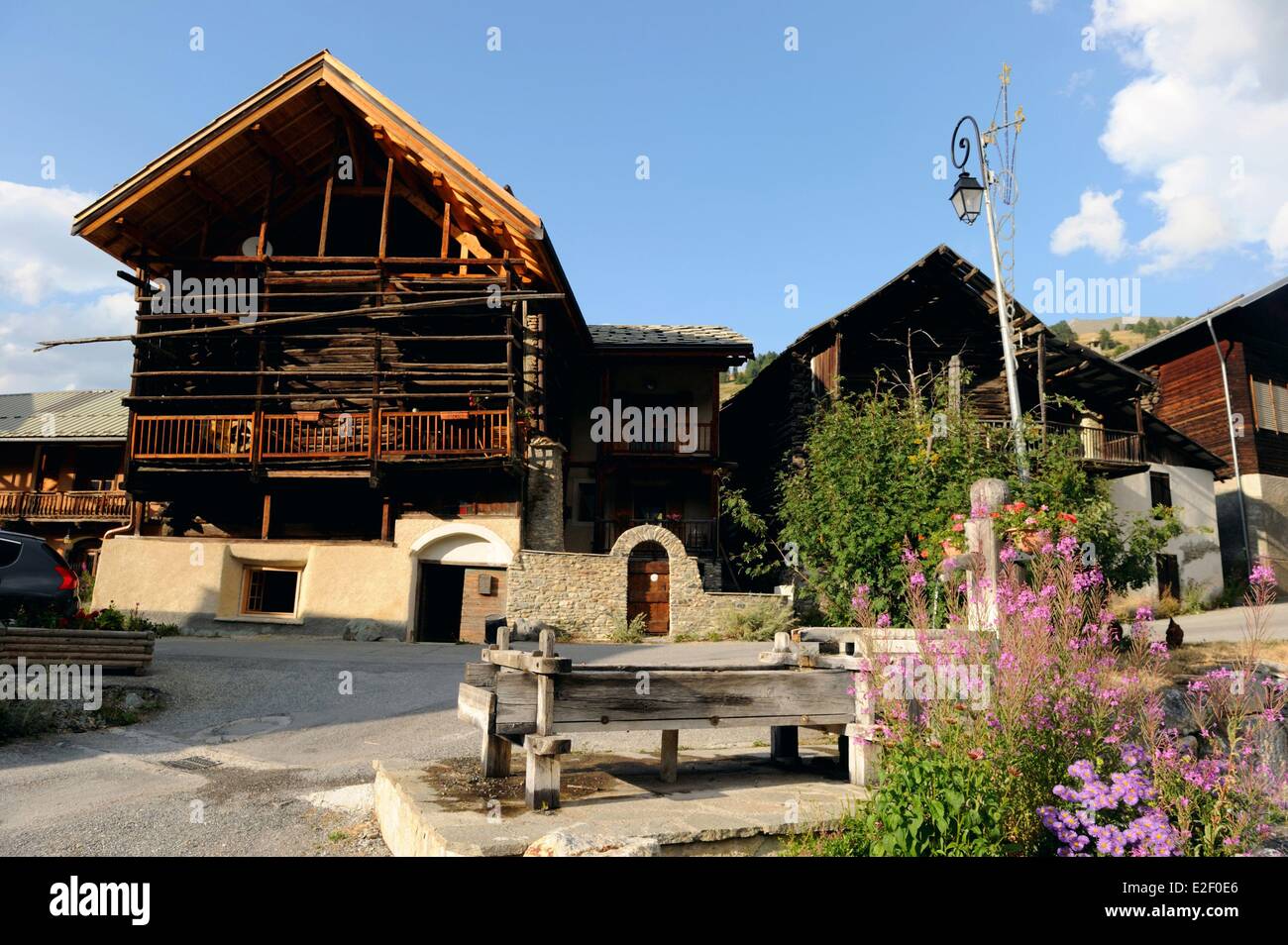 France, Hautes Alpes, Queyras Regional Natural Park, Molines en Queyras ...