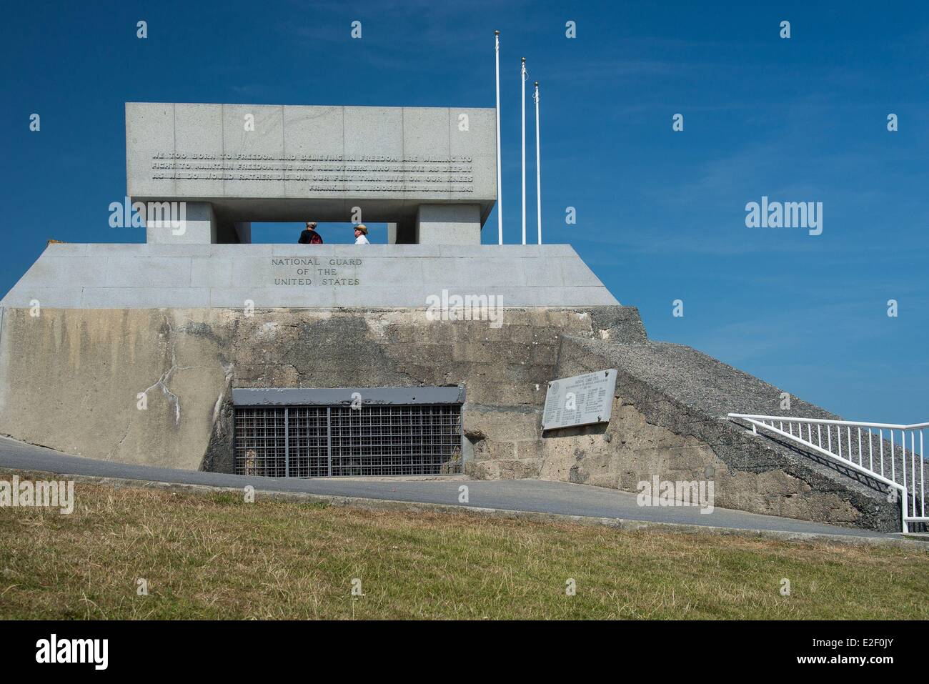 France, Calvados, Vierville sur Mer, on the WN72 bunker stands a ...