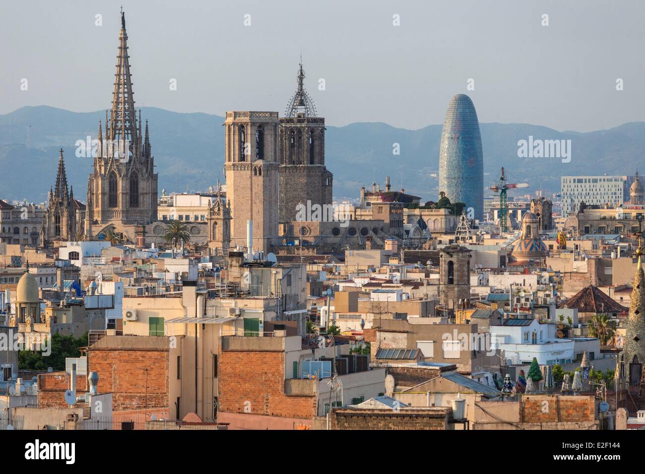 Barcelona overview barcelona hi-res stock photography and images - Alamy
