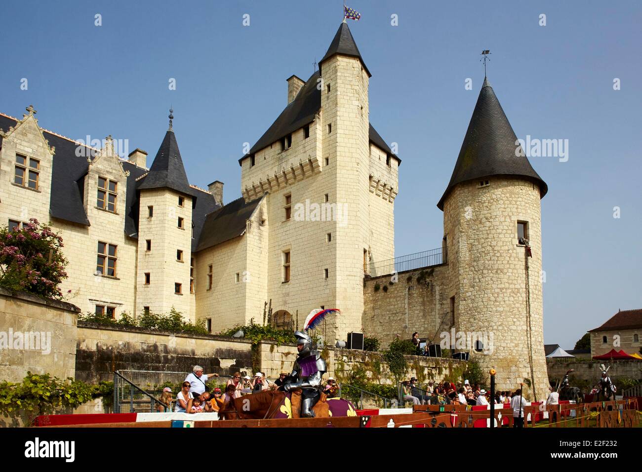 France, Indre et Loire, Lemere, Chateau de Rivau, show of equestrian ...