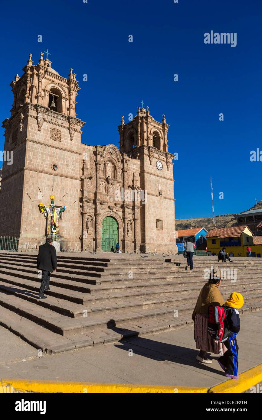 Peru, Puno Province, Puno Cathedral Stock Photo - Alamy