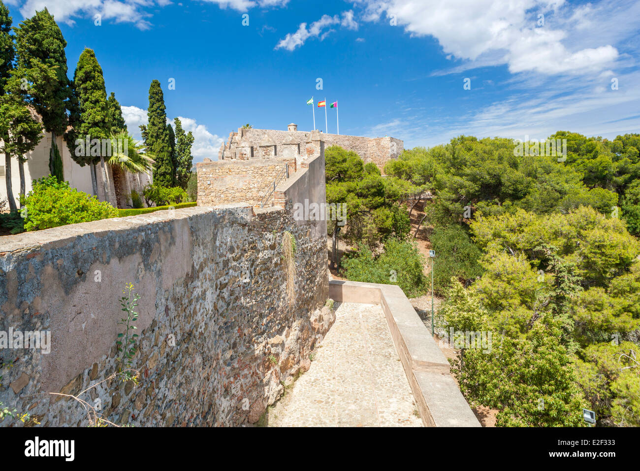 Castillo de Gibralfaro, Castle on Monte de Gibralfaro, Málaga, Costa ...