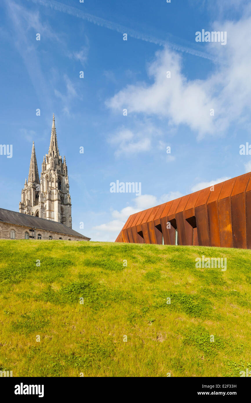 France Aisne Soissons the bell tower of the abbey site of Saint Jean ...