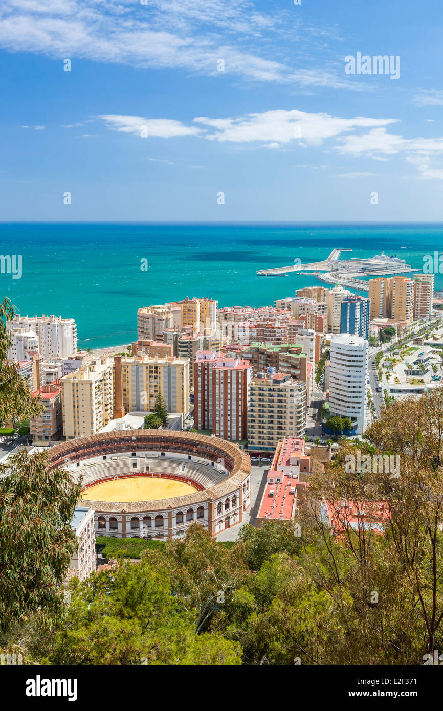 View from castillo de gibralfaro hi-res stock photography and images ...