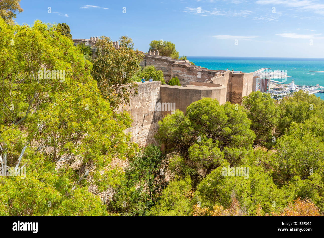 Castillo de Gibralfaro, Castle on Monte de Gibralfaro, Málaga, Costa ...
