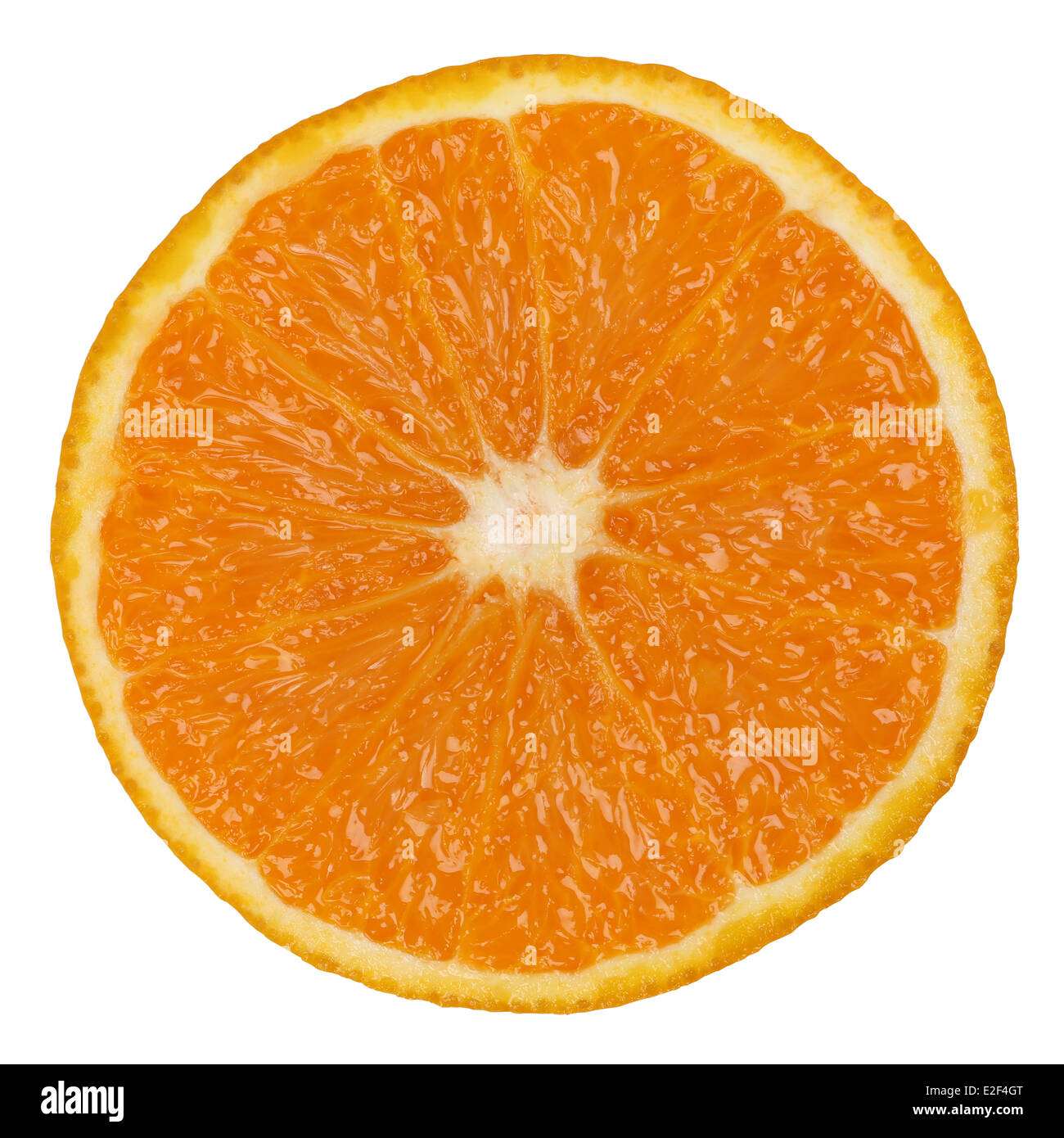 Sliced orange isolated on a white background Stock Photo - Alamy