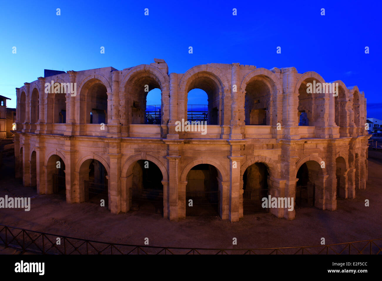 France, Bouches du Rhone, Arles, the Amphitheatre, Roman Amphitheatre (80/90 AD. AD.), Monument ...