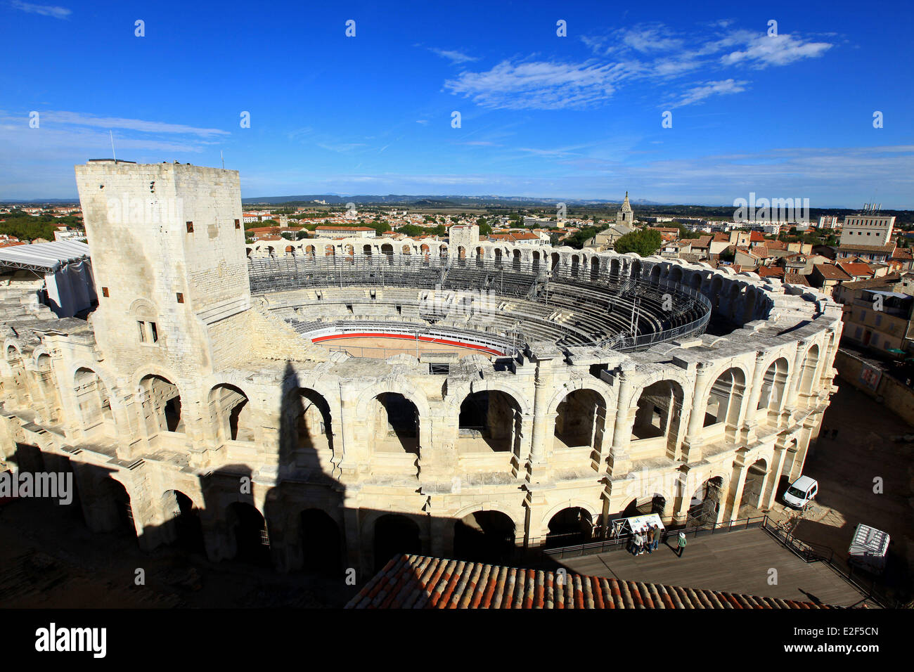 France, Bouches du Rhone, Arles, the Amphitheatre, Roman Amphitheatre (80/90 AD. AD.), Monument ...