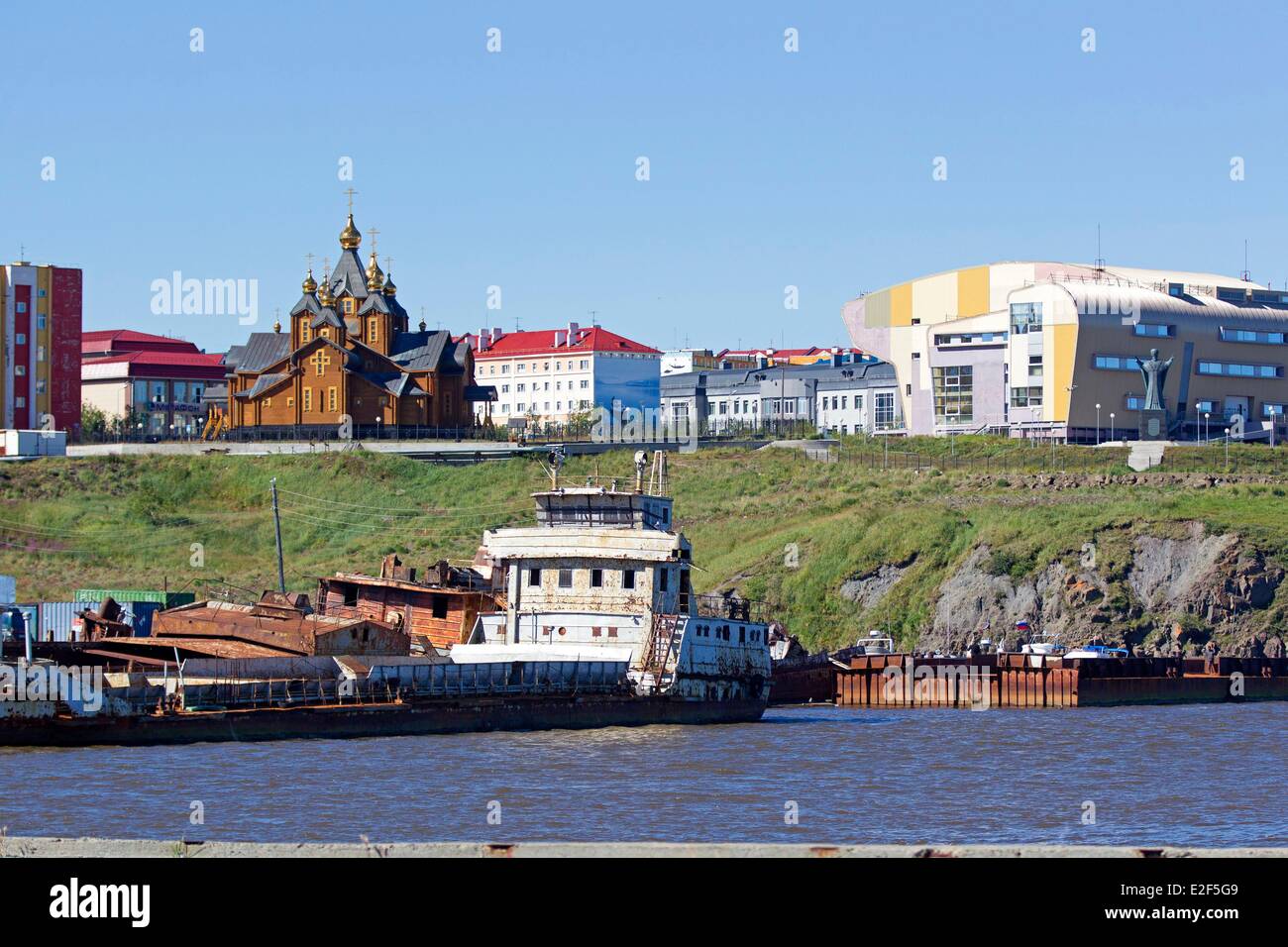 Russia Chukotka autonomous district Anadyr headtown of the district ...