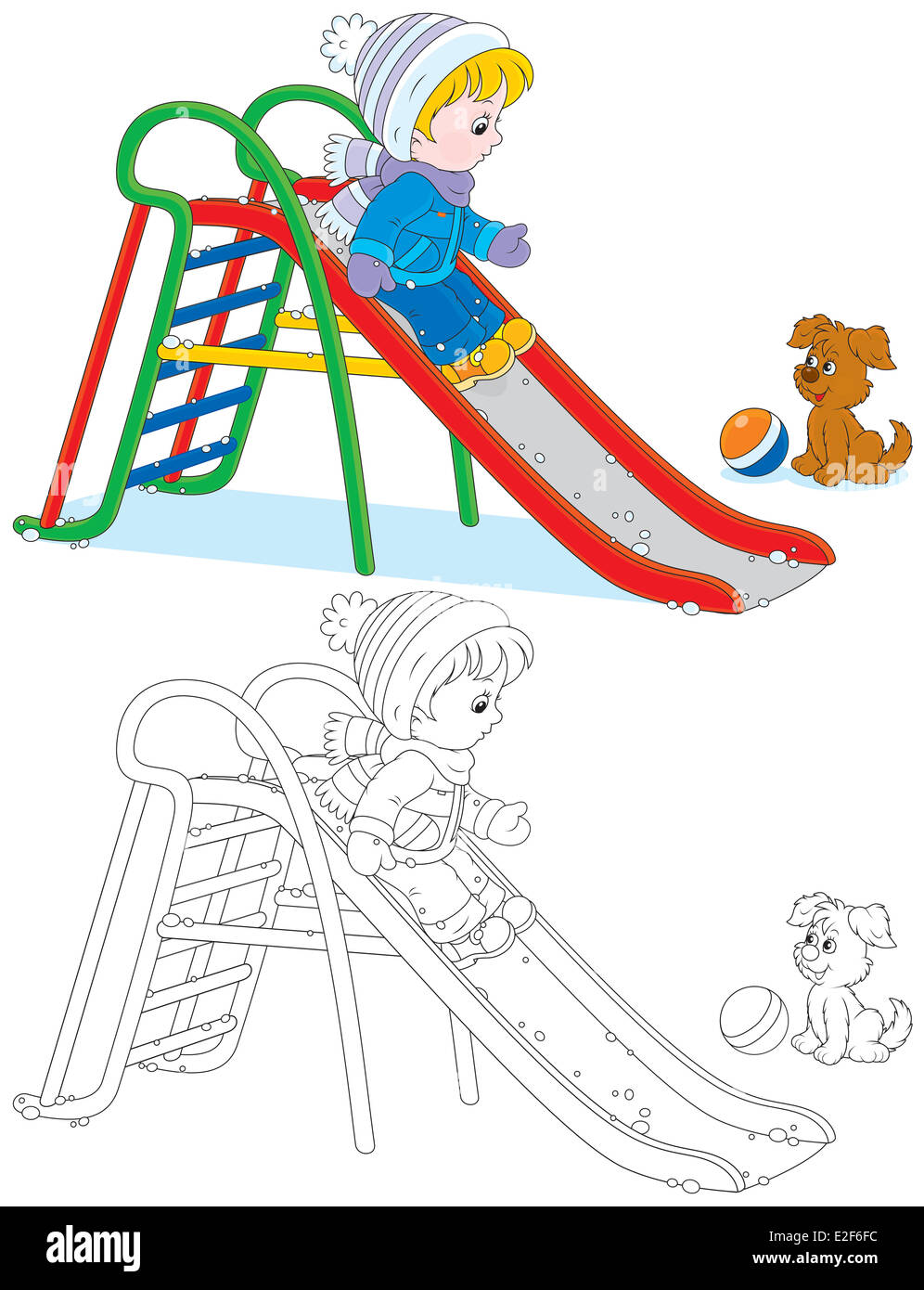 Coloring page slide hi-res stock photography and images - Alamy