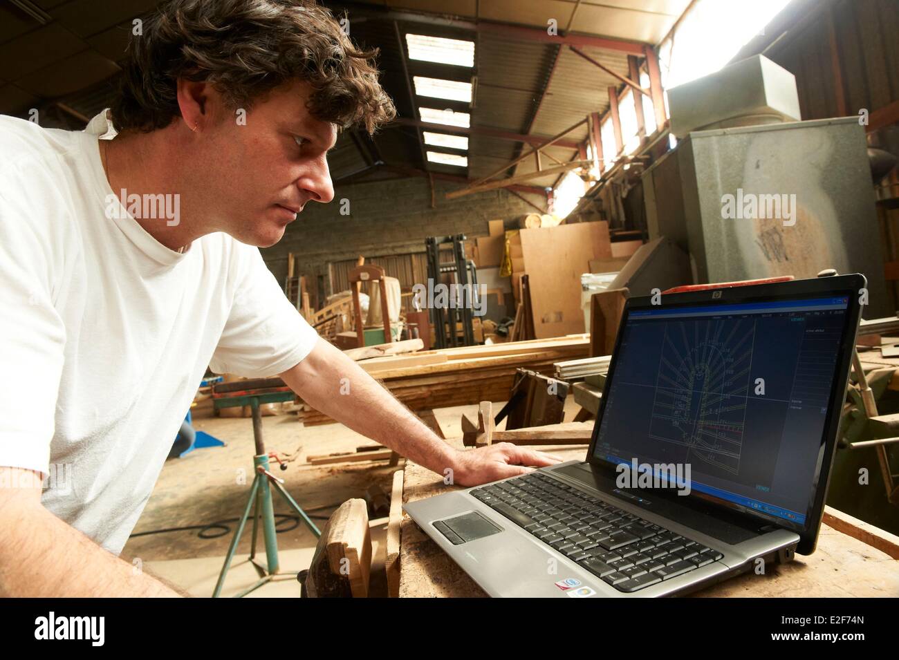 France Haute Garonne Blagnac Pascal Dauriac journeyman carpenter in his ...
