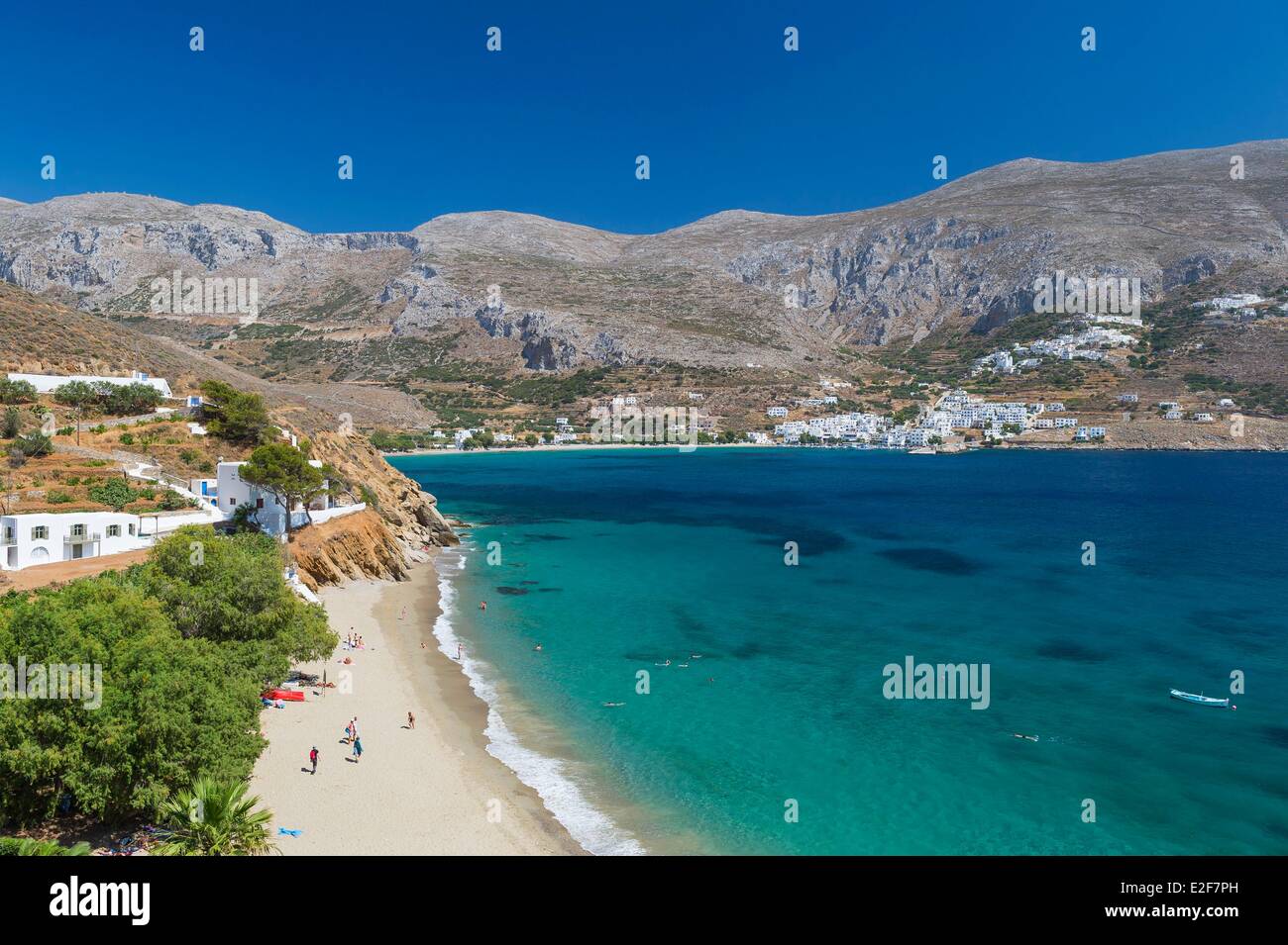 Greece, Cyclades islands, Amorgos island, Aegiali bay Stock Photo - Alamy