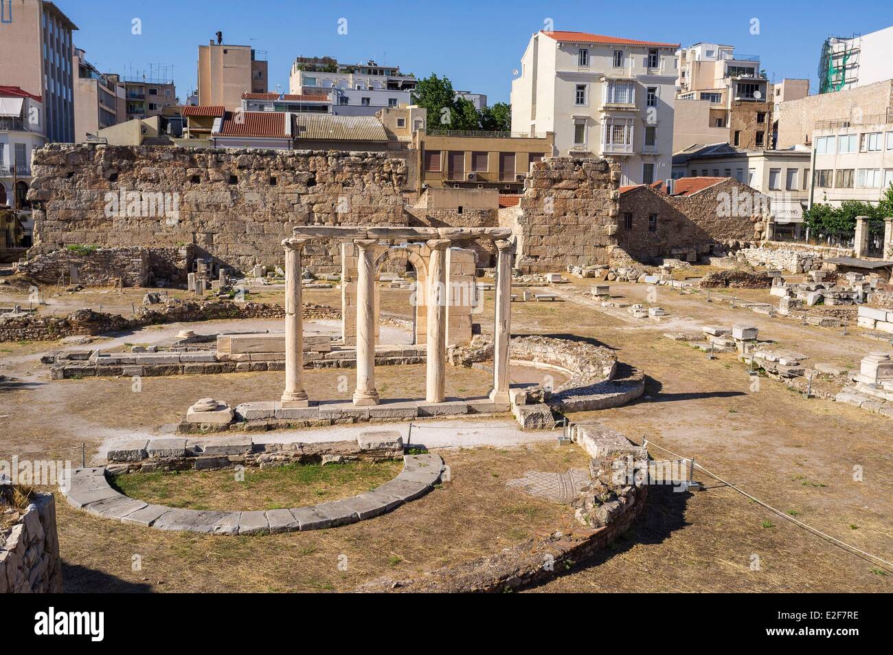 Greece, Athens, Roman Agora at the foot of the Acropolis in the Plaka ...