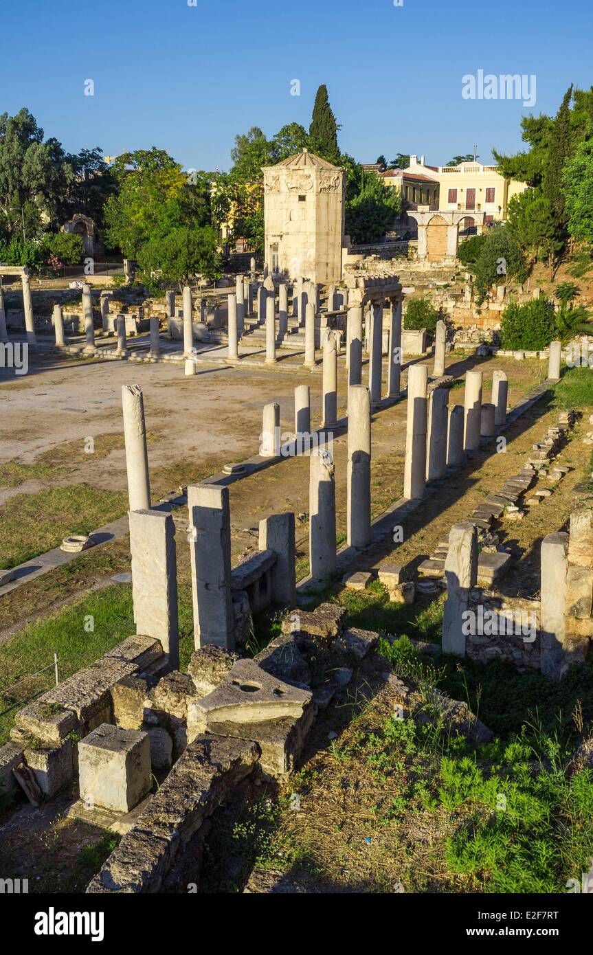 Greece, Athens, roman Agora, the Tower of the Winds, octagonal marble ...
