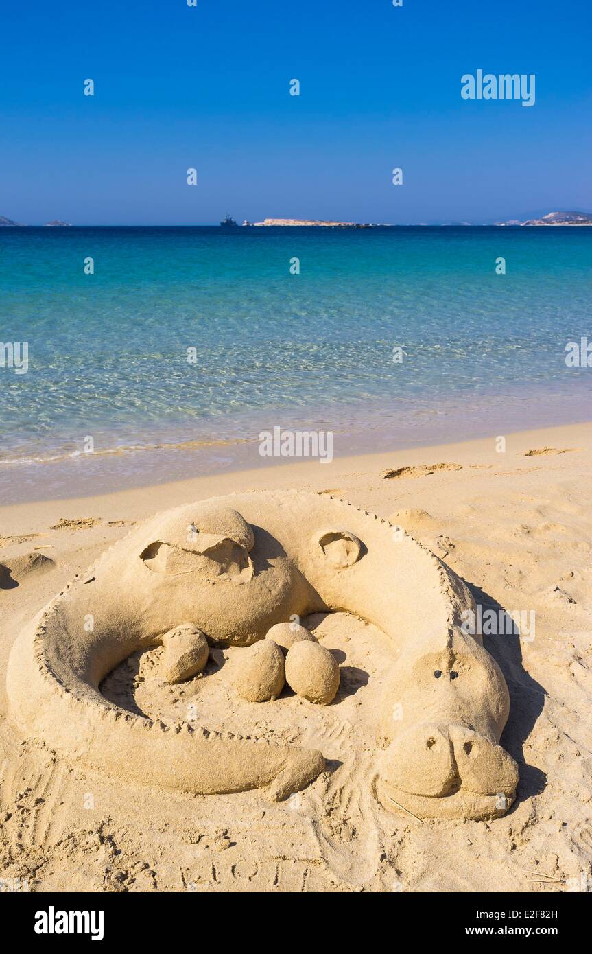 Greece, Cyclades islands, Small Cyclades, Koufonissia island, sand ...