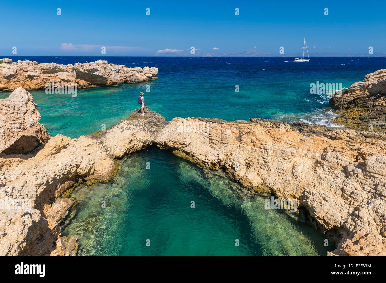 Greece, Cyclades islands, Small Cyclades, Koufonissia island, one of ...