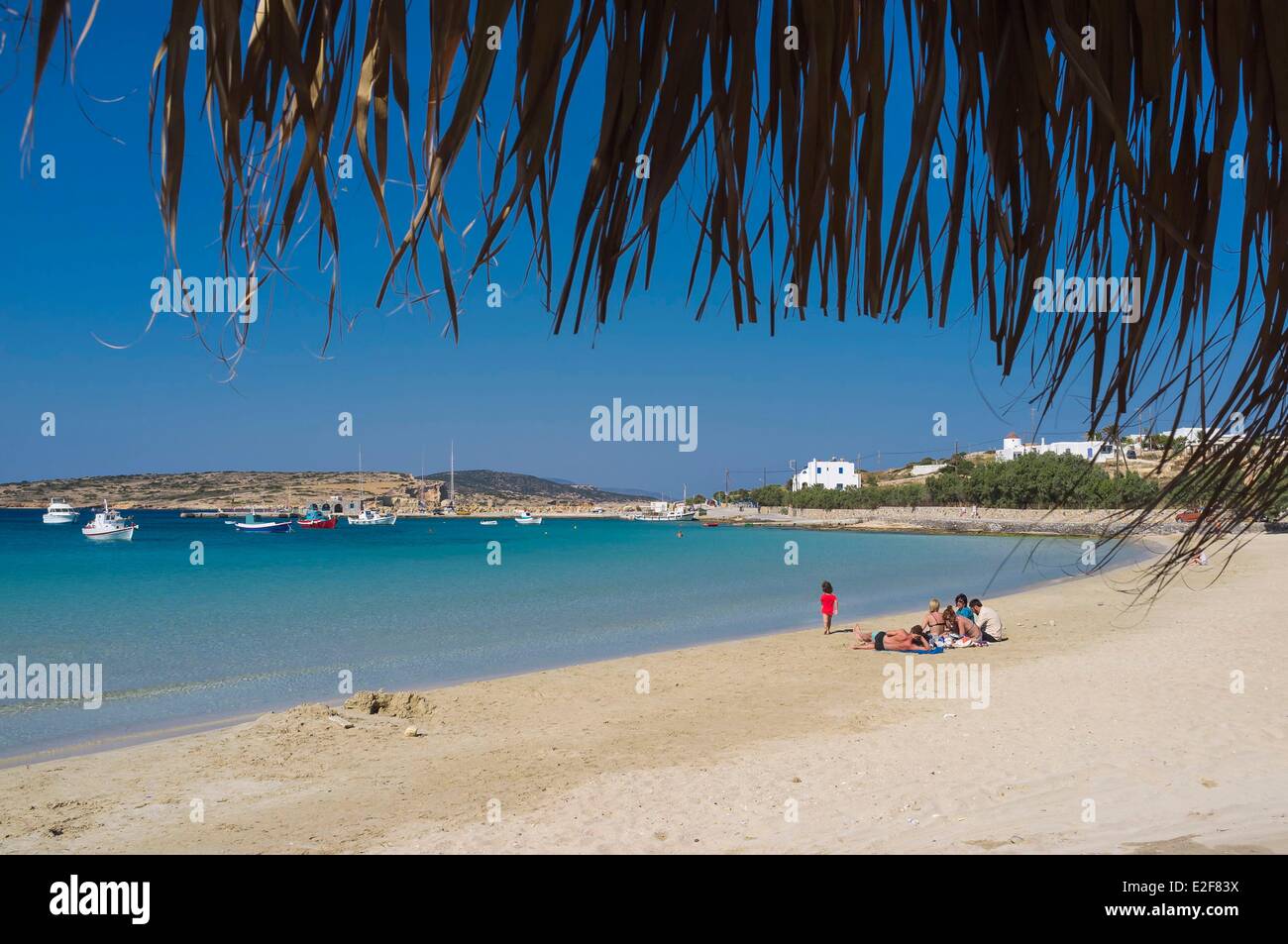 Greece, Cyclades islands, Small Cyclades, Koufonissia island, Hora port ...