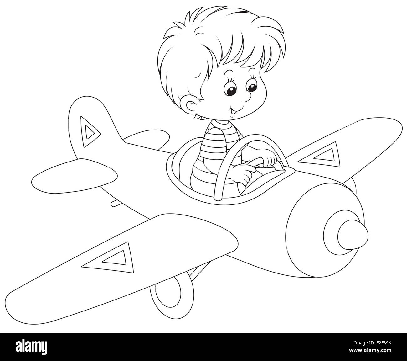 Cartoon pilot Black and White Stock Photos & Images - Alamy