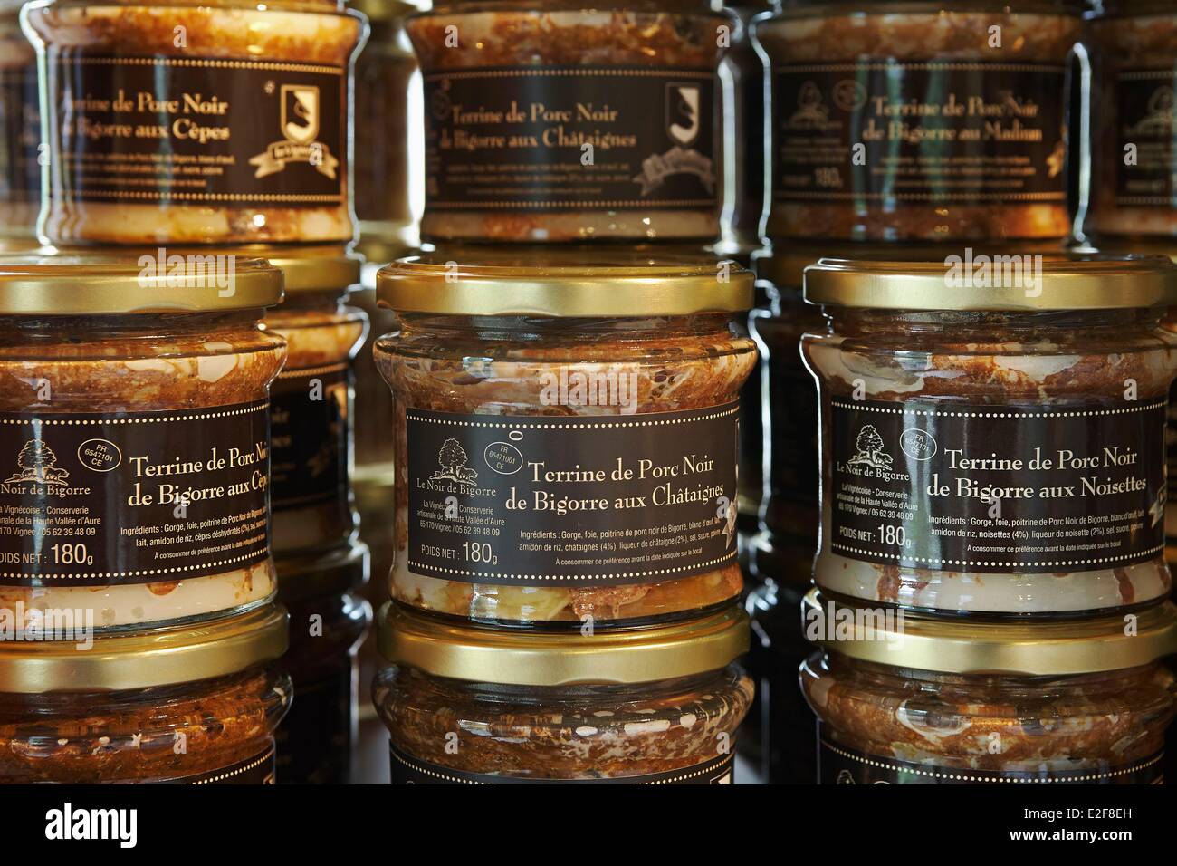 France, Hautes Pyrenees, Vignec, Local Products, pate of black Bigorre ...