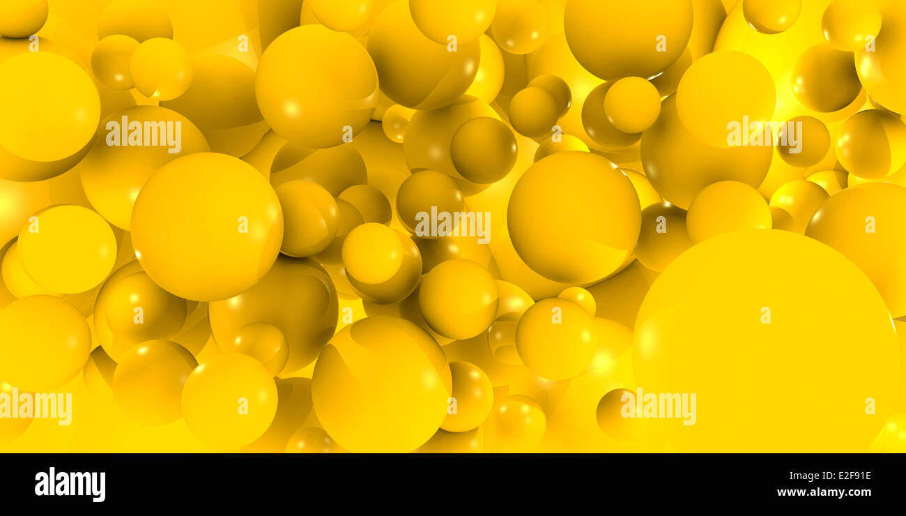 full frame background with lots of glossy yellow balls Stock Photo - Alamy