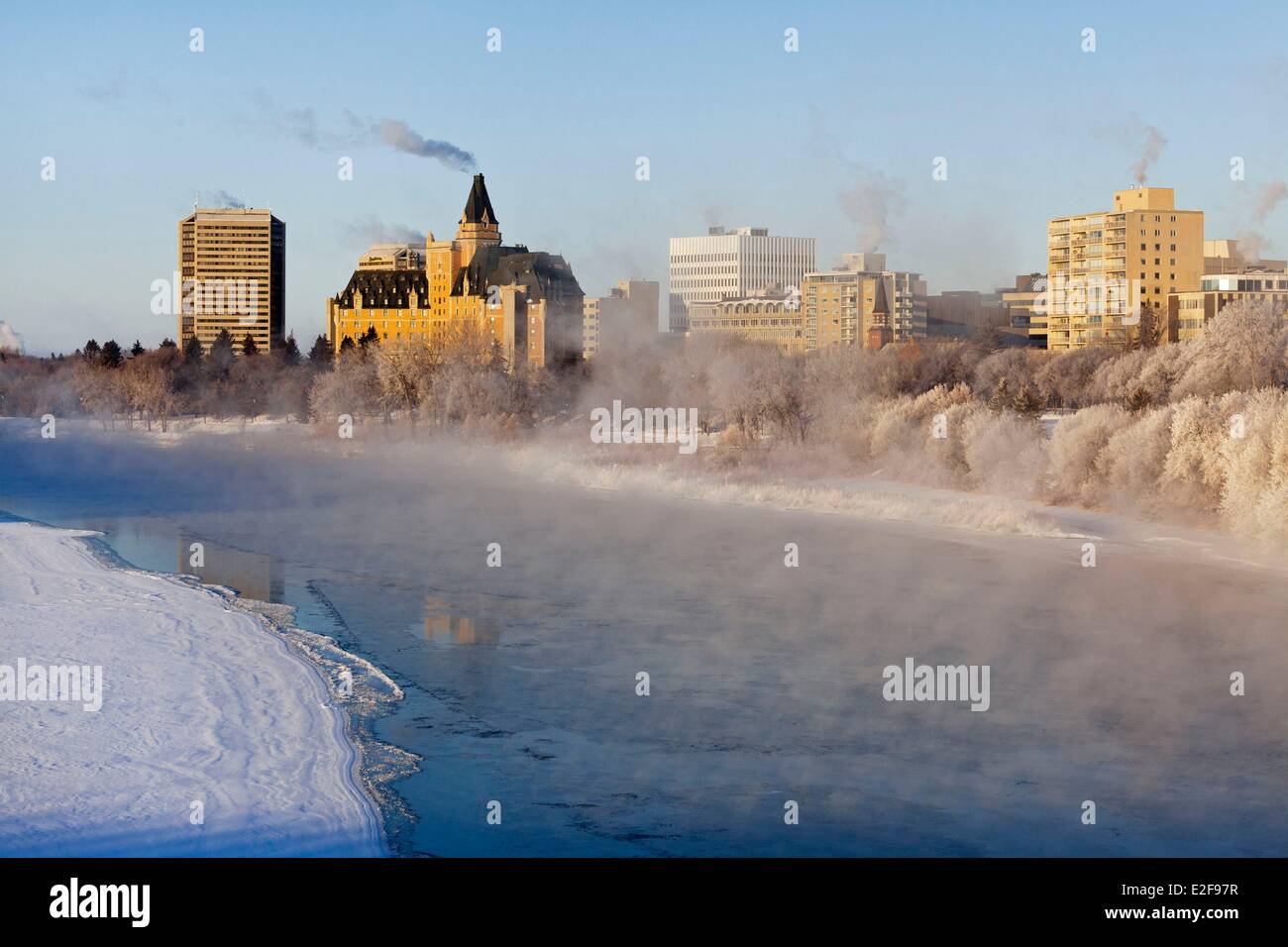 Canada Saskatchewan Saskatoon Kiwanis Memorial Park along the South ...