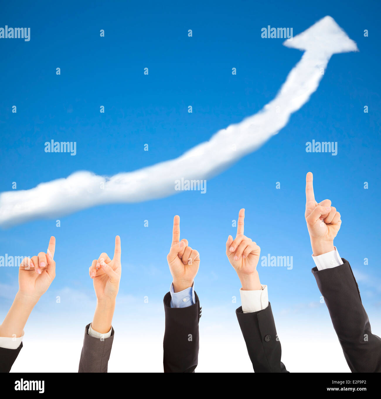 business people show the good stock marketing situation Stock Photo - Alamy