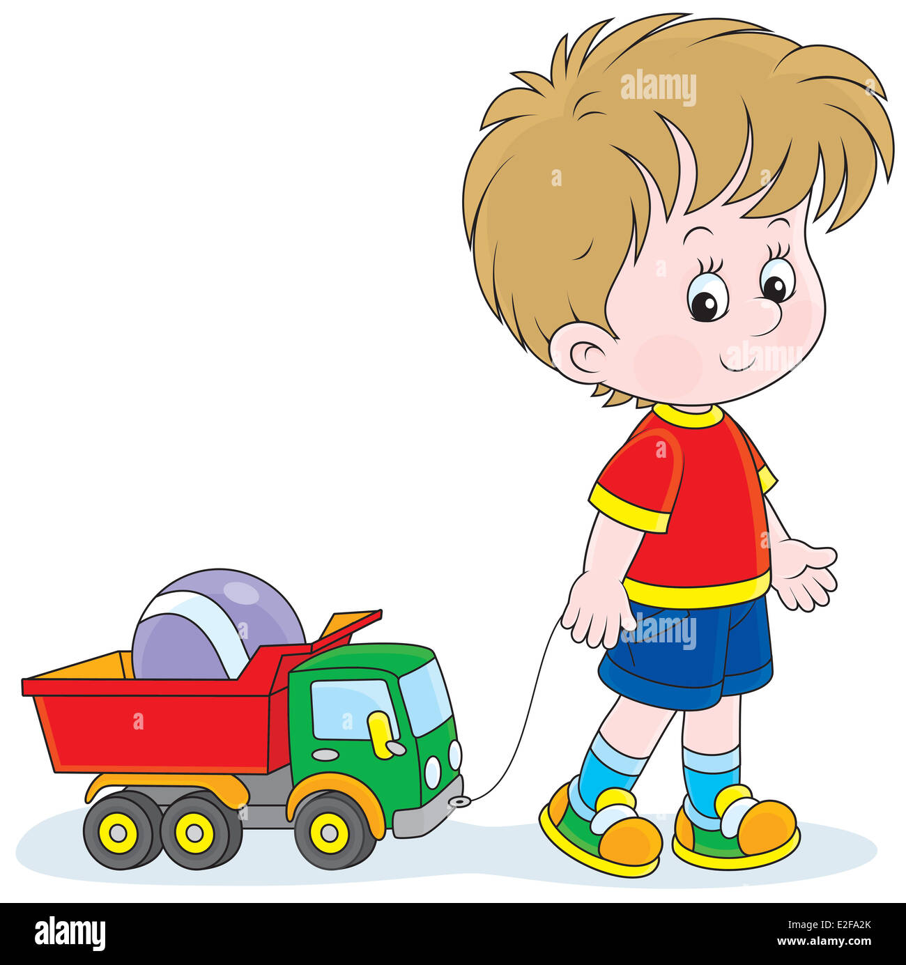 Illustration of children pulling hi-res stock photography and images ...