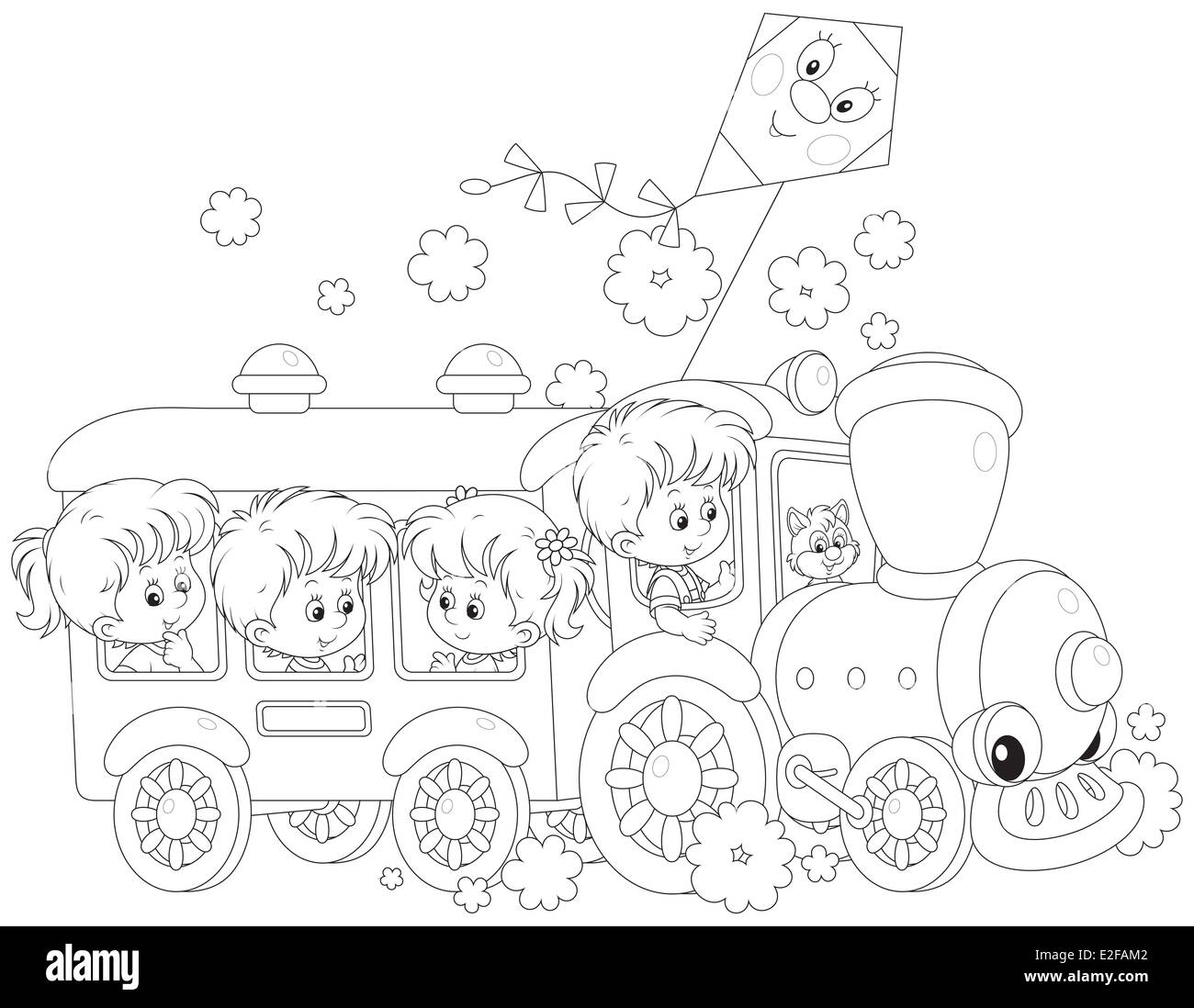 Little black train Cut Out Stock Images & Pictures - Alamy