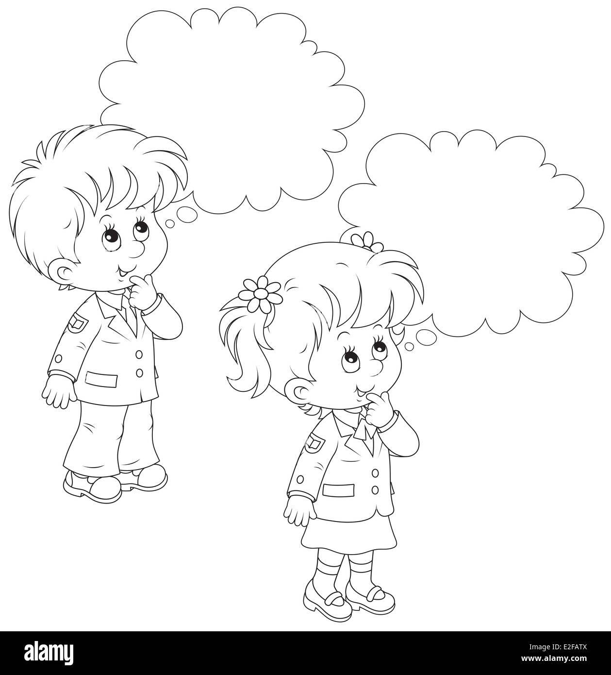 Children schoolkid Black and White Stock Photos & Images - Alamy