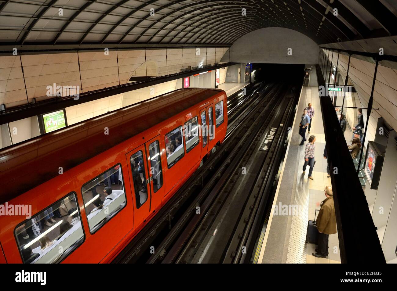 France, Rhone, Lyon, cathedrale Saint Jean underground station Stock ...