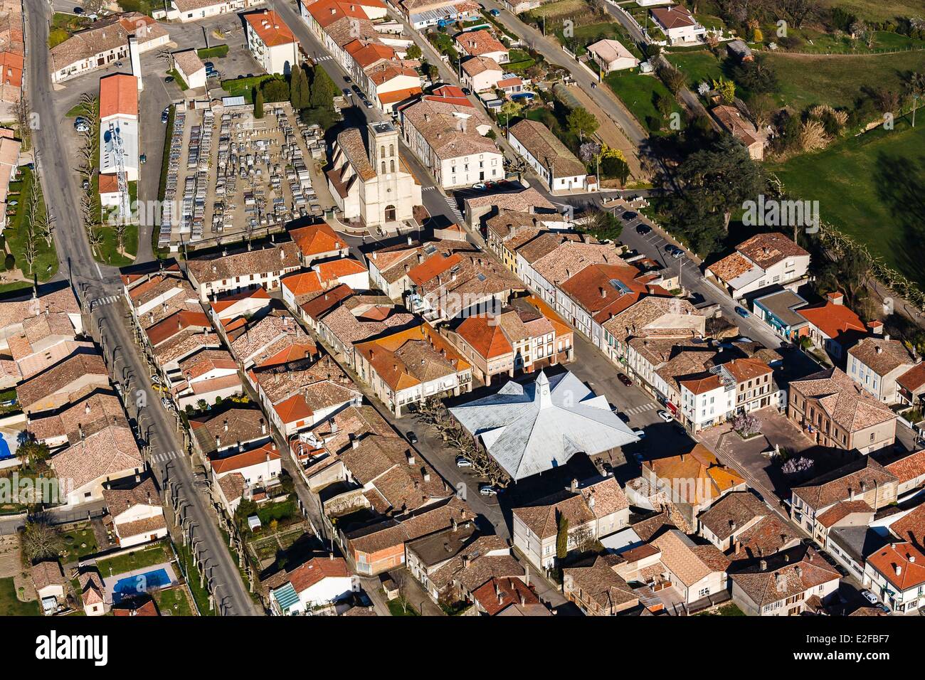 France, Tarn et Garonne, Lavit, the village (aerial view Stock Photo ...