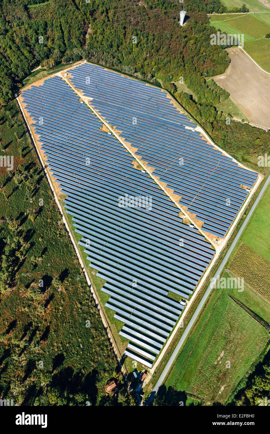 France, Charente Maritime, Saint Leger, photovoltaic power plant ...