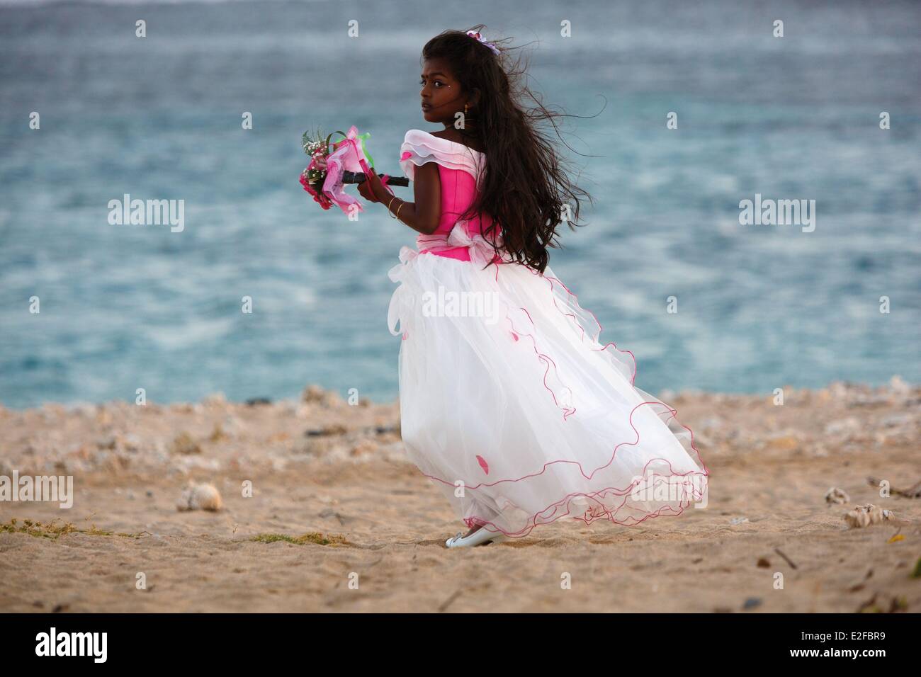 Reunion island beach woman hi-res stock photography and images - Alamy