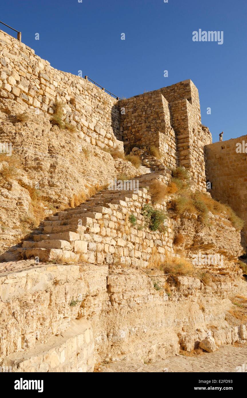 Jordan, Karak Governorate, Al-Karak, citadel of Kerak, crusader castle ...
